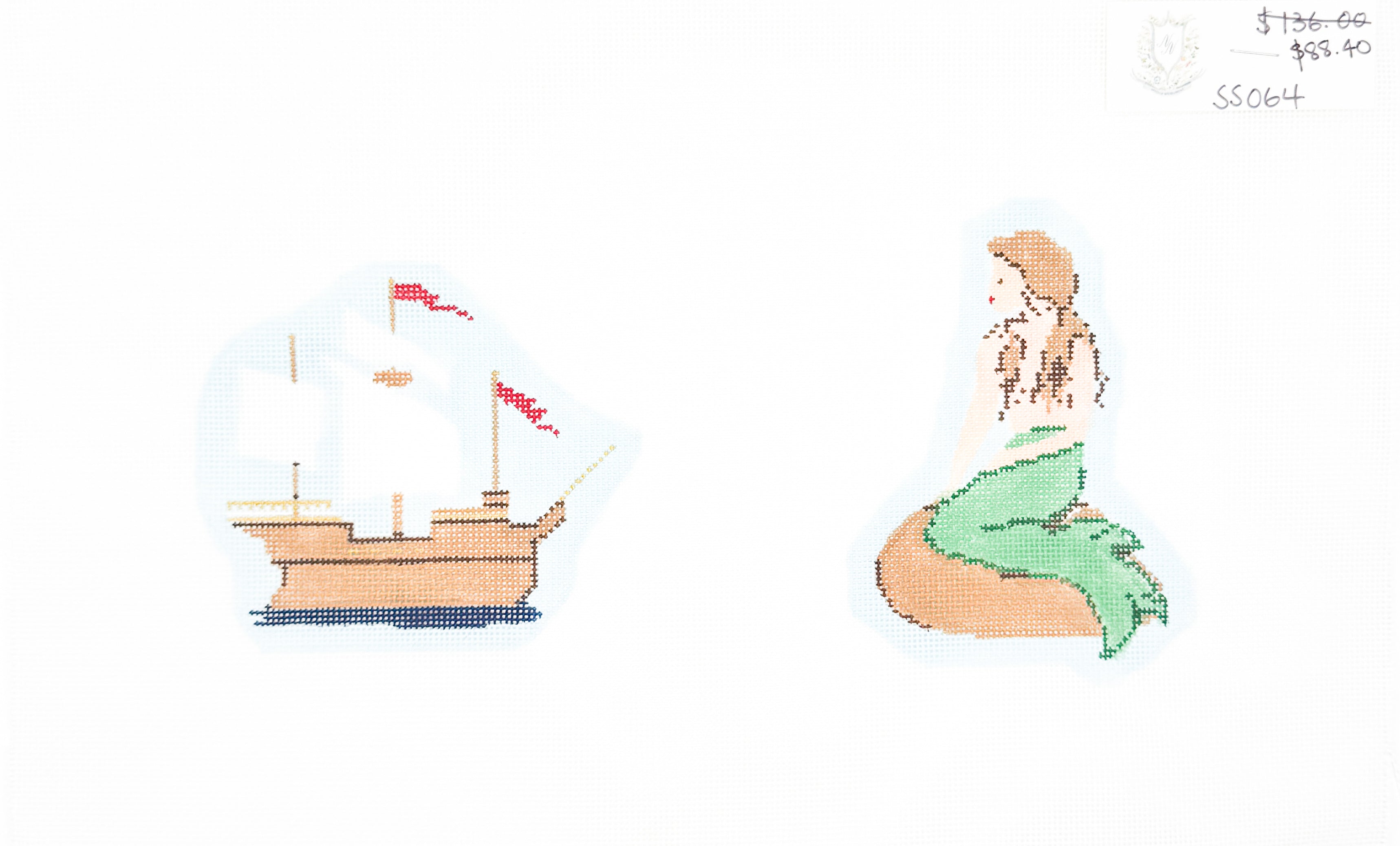 Fairytales Mermaid and Ship – NovellaNeedlepoint
