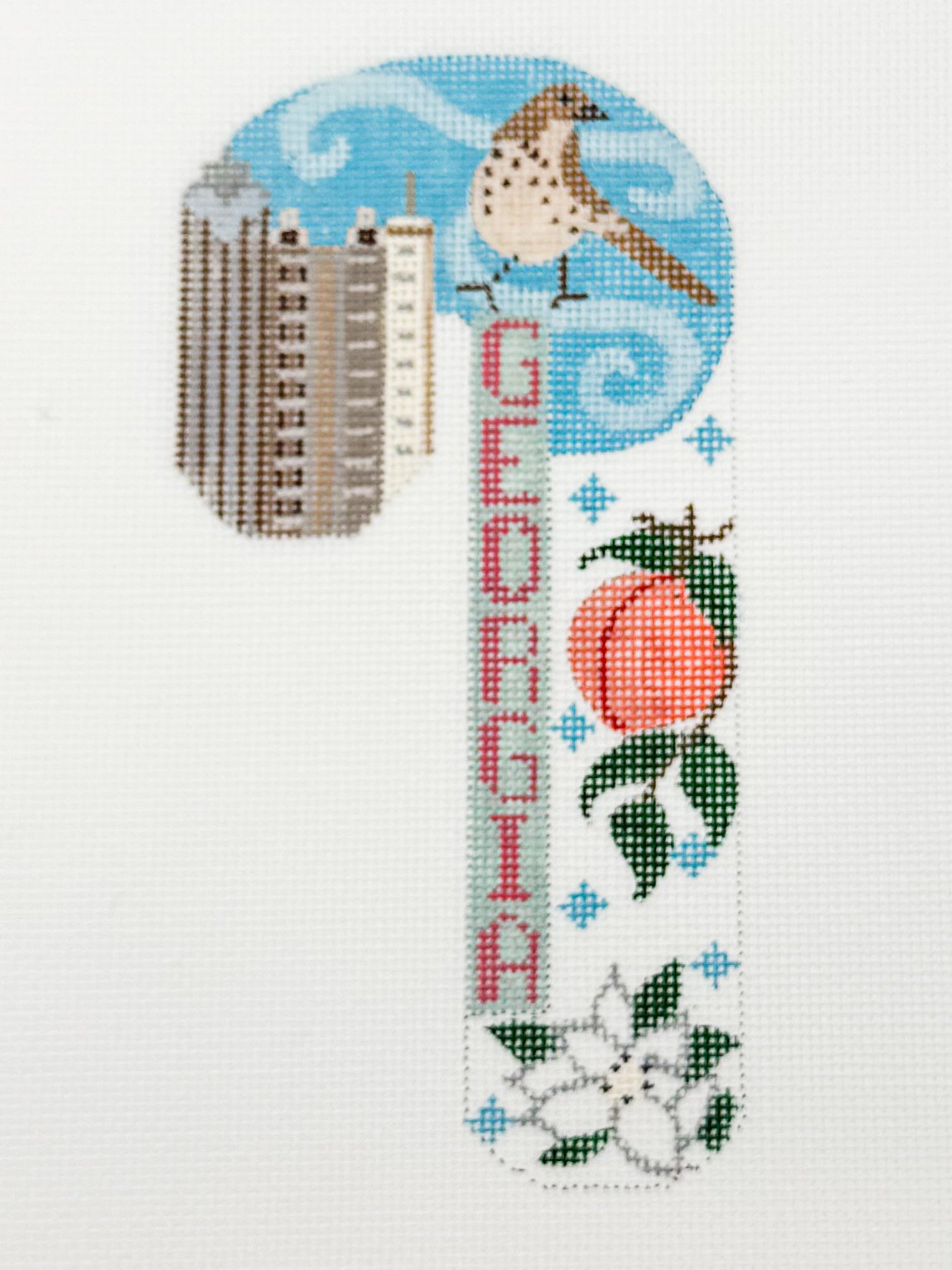 Georgia Candy Cane – NovellaNeedlepoint