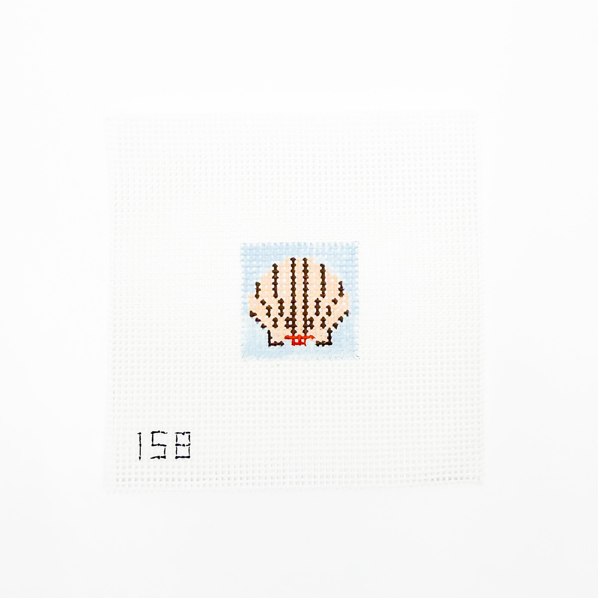 Tan Scallop Square Fob Insert – NovellaNeedlepoint